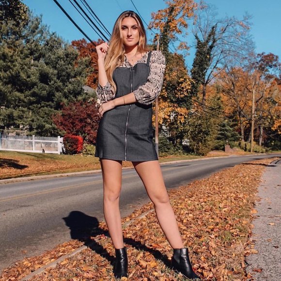 Honey Punch | Dresses | Honey Punch Zip Up Overall Dress | Poshmark